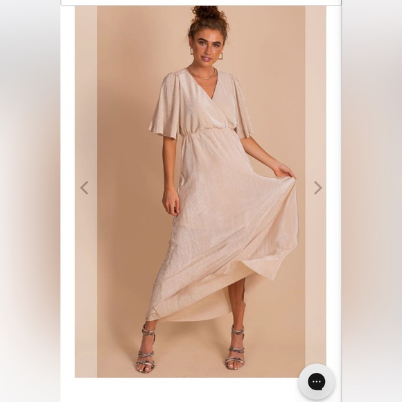 Bella Ella | Dresses | Bella Ella Champagne Clair De Lune Maxi Dress ...